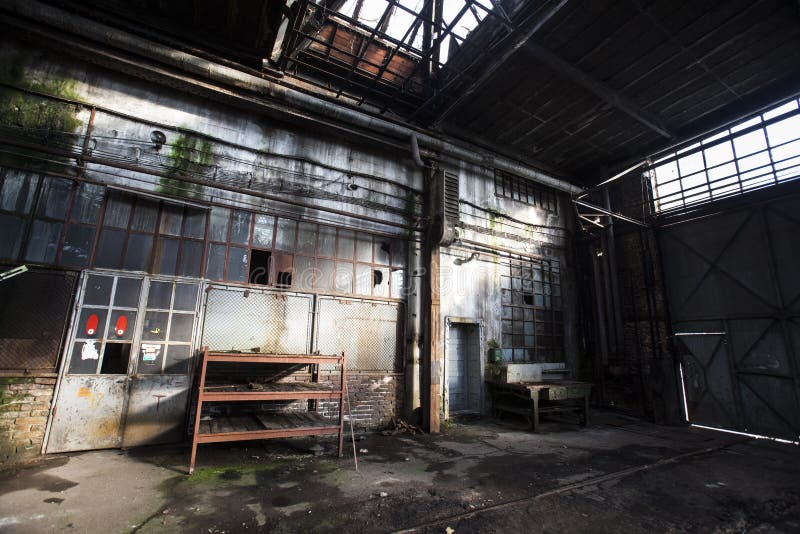 Old factory hall stock image. Image of equipment, industry - 35800231