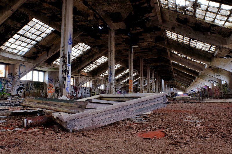 Old factory stock image. Image of roses, prague, ruins - 61131745
