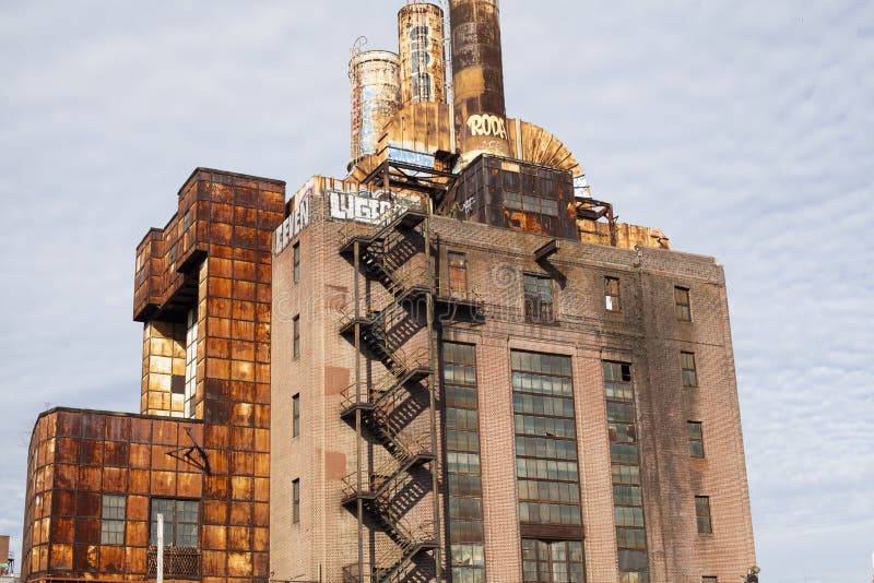 Old factory editorial stock photo. Image of rusty, escape - 79665658