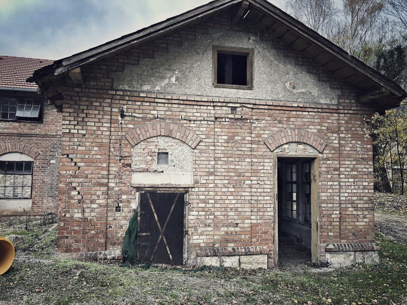 An Old Factory from Outside Stock Image - Image of church, history ...