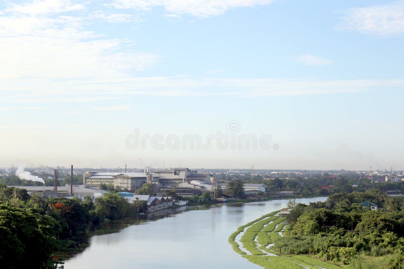 Old Factory on the River in the Small Town. Editorial Stock Photo ...