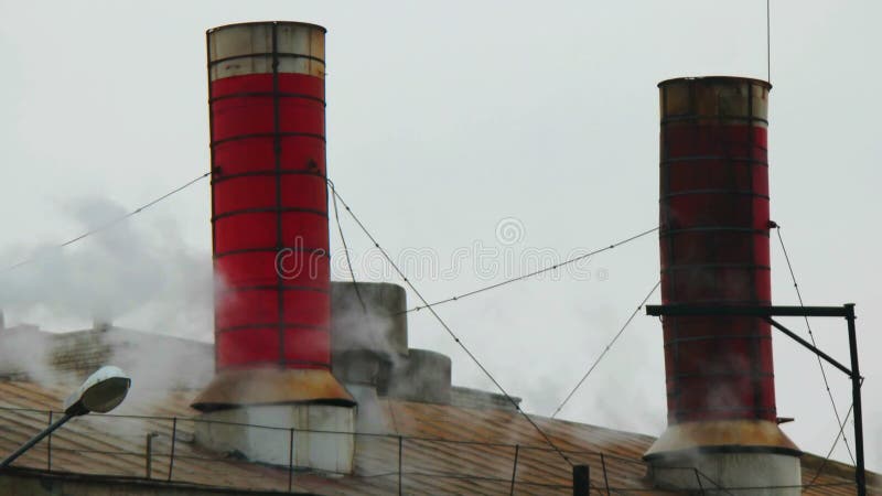 Old factory roof stock footage. Video of polluting, industrial - 66290734