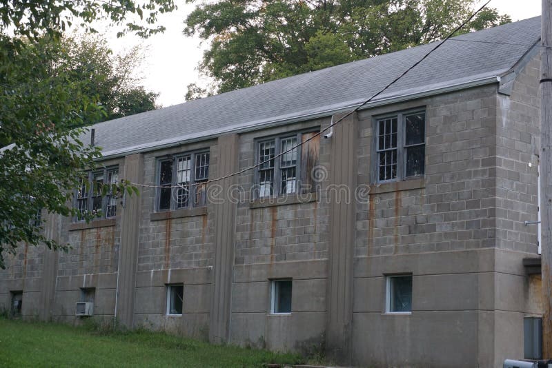 Old factory side stock image. Image of concrete, ruin - 77027321