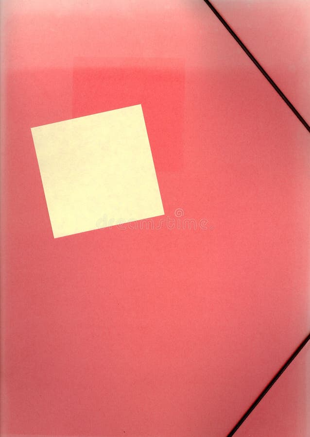 Old Faded Red Folder with Stic Stock Photo - Image of label, beige: 3003556