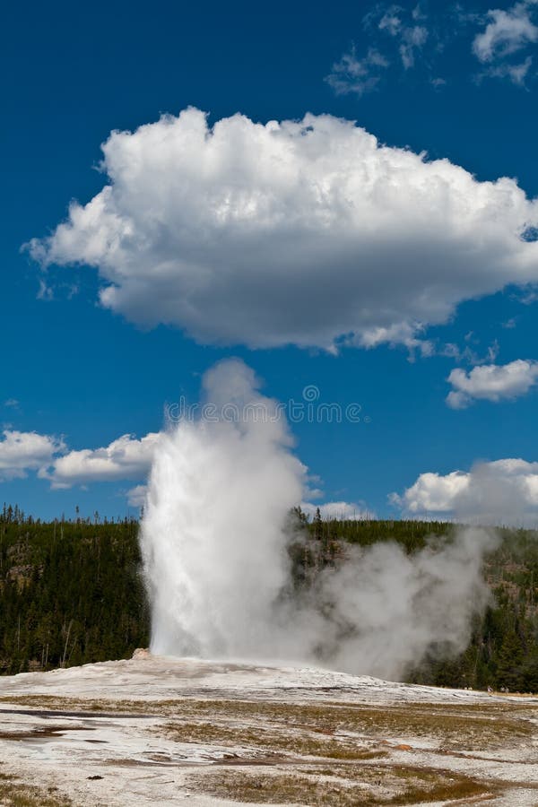 Old Faithful stock image. Image of color, geologic, women - 1053105