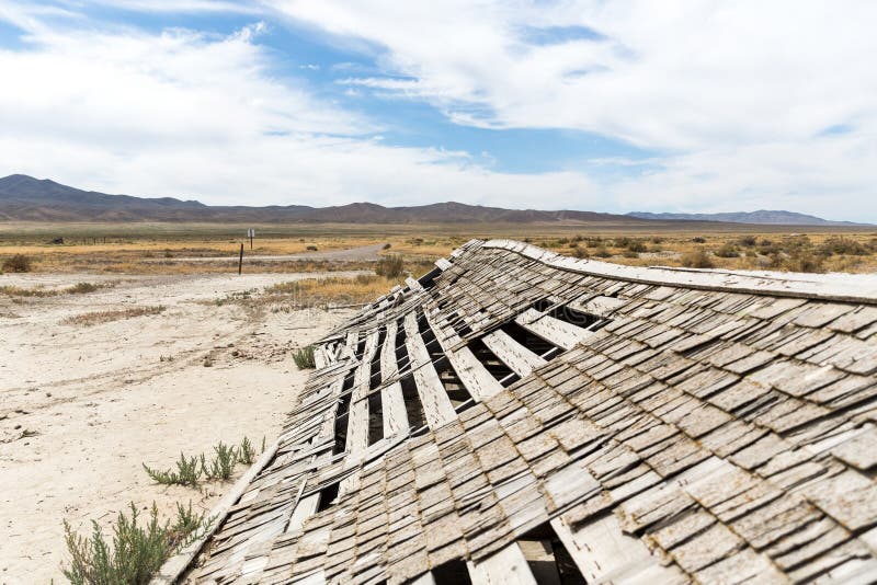 Old Fallen Apart Building with Nails Sticking Out of Every Surface ...