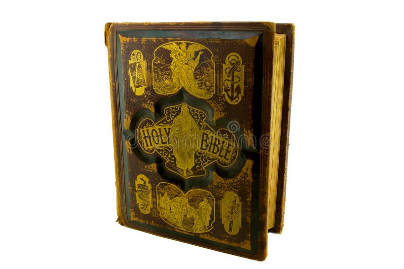 Old family bible front stock image. Image of provoking - 8776787