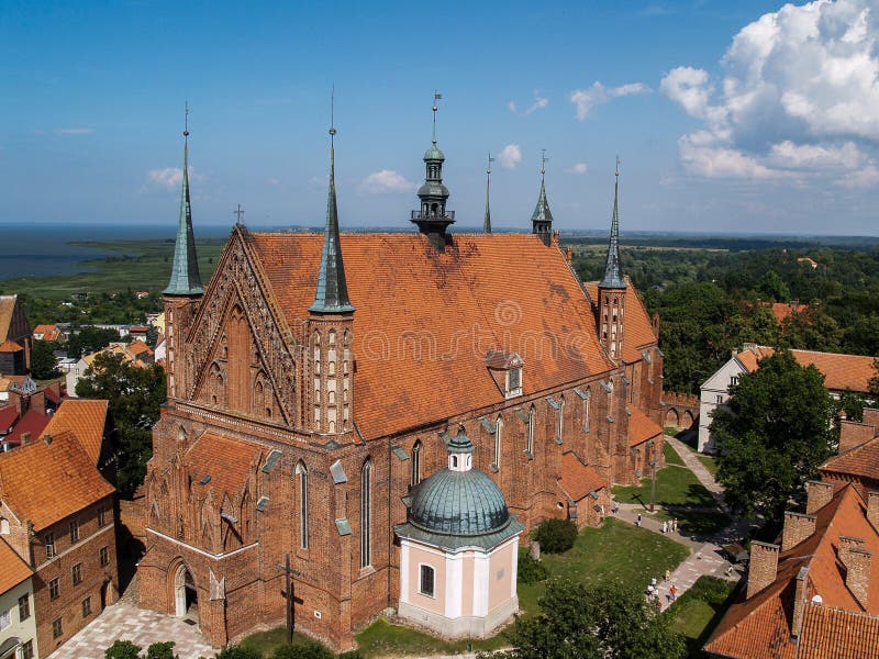 The Old Famous Cathedral in Fromborg, Poland Stock Image - Image of ...
