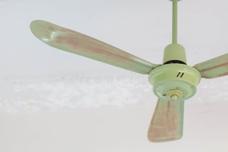 An Old Fan on the Ceiling of a Dusty Room Stock Photo - Image of ...