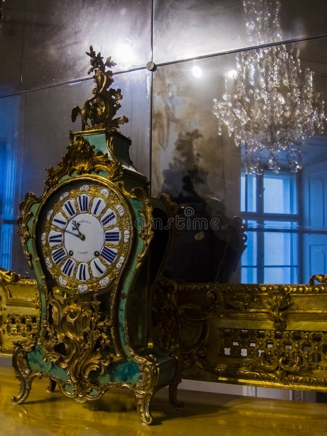 Old Fancy Clock in the Esterhazy Palace Editorial Photography - Image ...