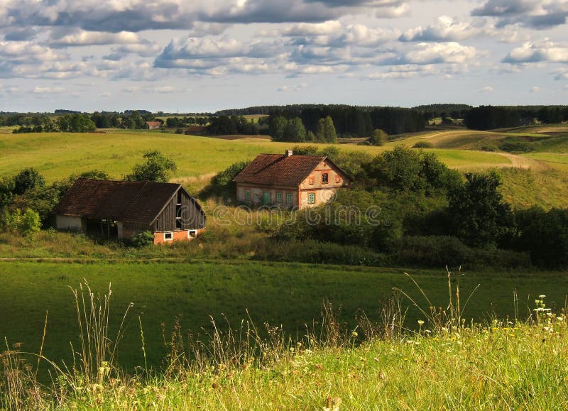 Old farm stock image. Image of rural, landscape, cloud - 372673
