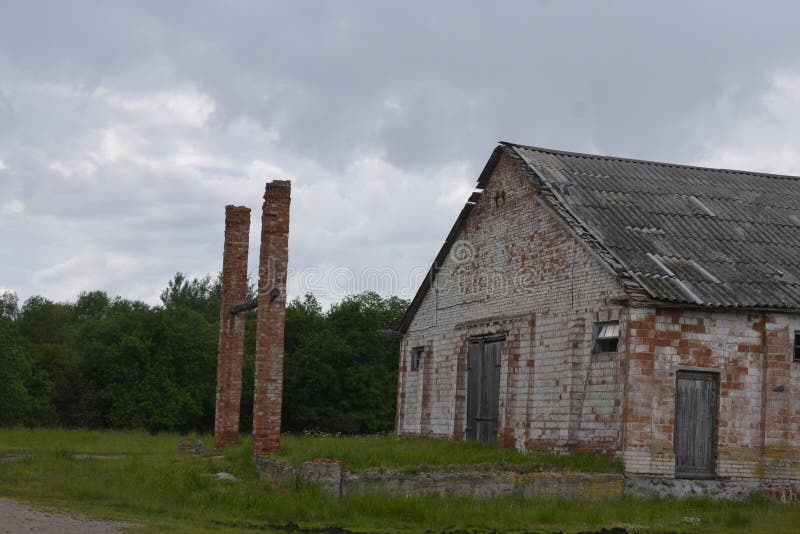 Old Farm Building All Forgotten and Falling Down. Stock Photo - Image ...