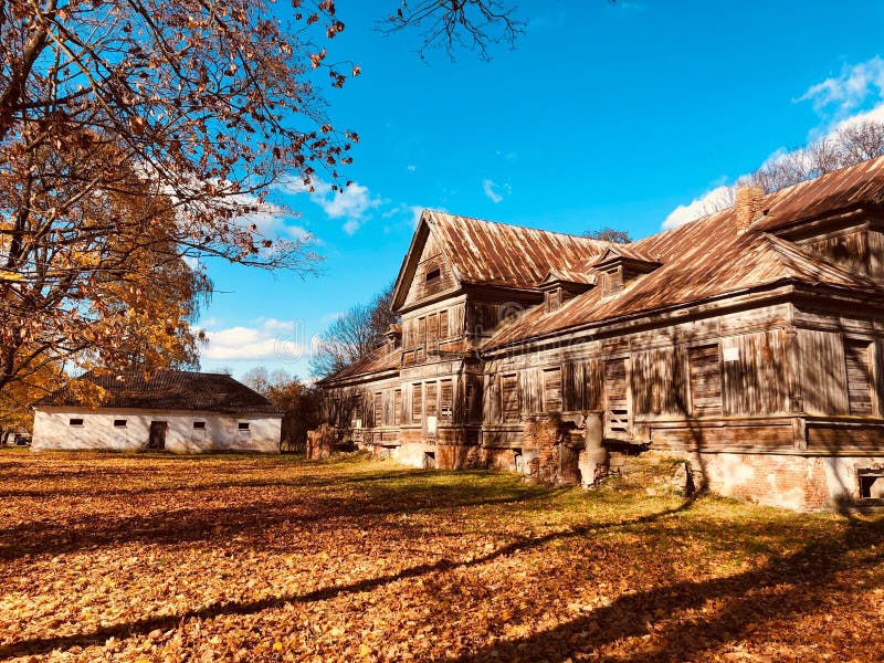 Old Farm Building in Belarus Stock Image - Image of exterior ...
