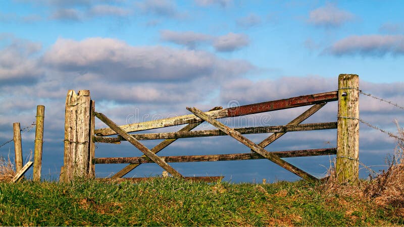Old Farm Gate stock photo. Image of broken, farming, used - 21695524