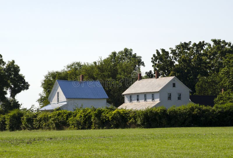 Old Farm House and Barn in Indiana Stock Image - Image of barns ...