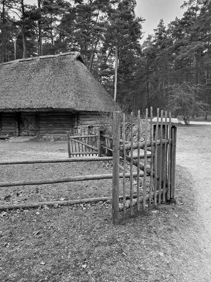 Old Farm House in the Forest Stock Photo - Image of architecture ...