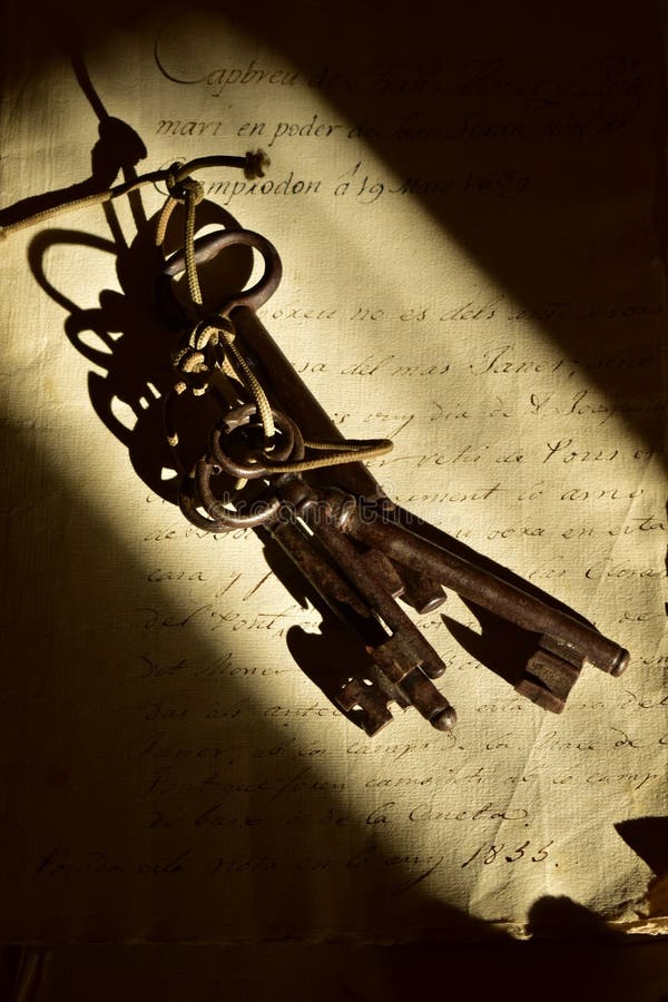 Old farm keys and papers stock image. Image of keys - 234967631