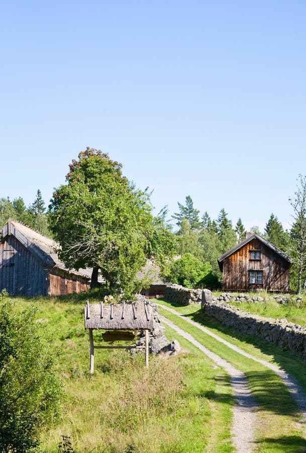 Old farm landscape stock photo. Image of barn, roads - 36428366