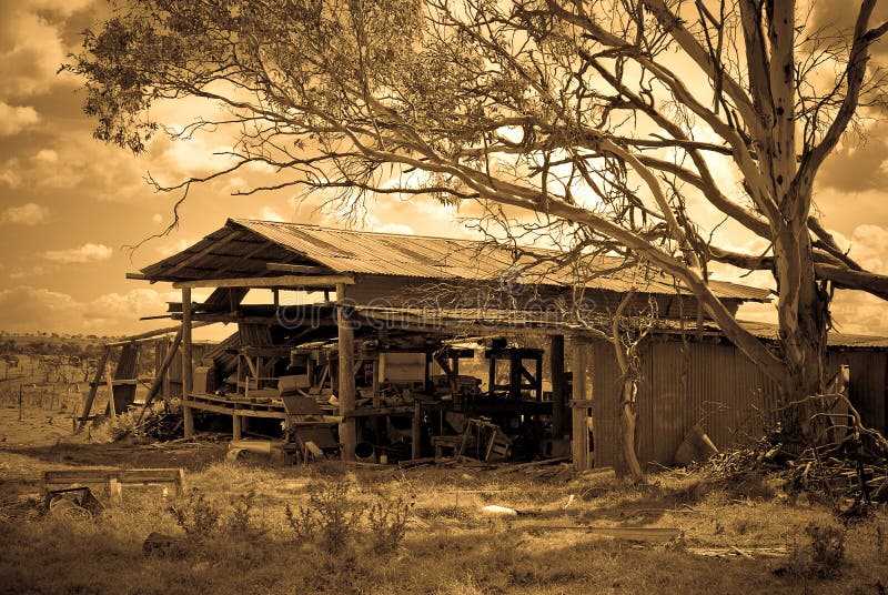 Farm Shed Near Ballarat, Australia Stock Photo - Image of farming ...