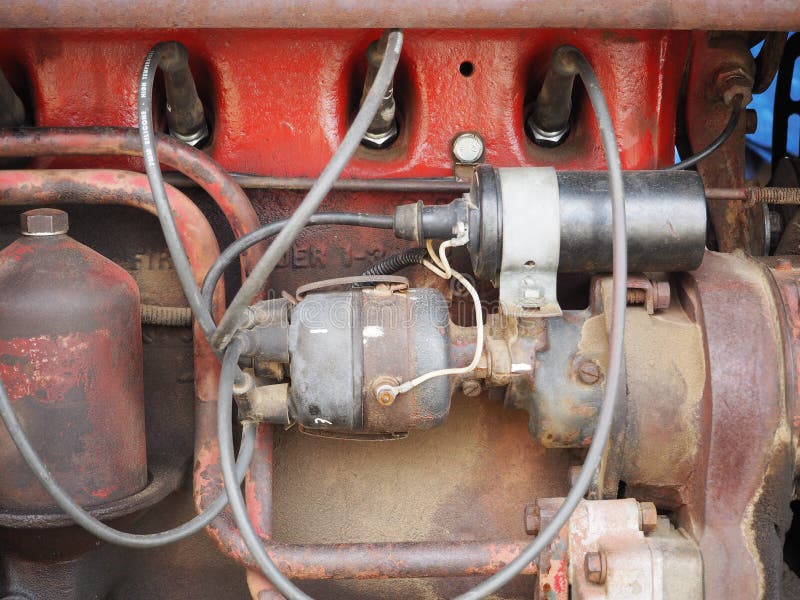Old Farm Tractor Motor stock photo. Image of tractor - 65202948
