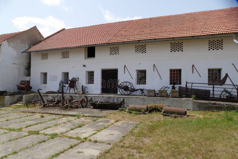 Old Farm with Vintage Agricultural Tools Stock Image - Image of country ...