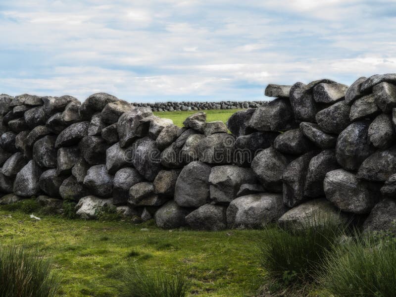 Old farm wall stock image. Image of mountain, ireland - 32539751