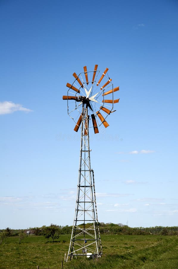 Windmill in Green Crops Southern Australia Stock Photo - Image of farm ...