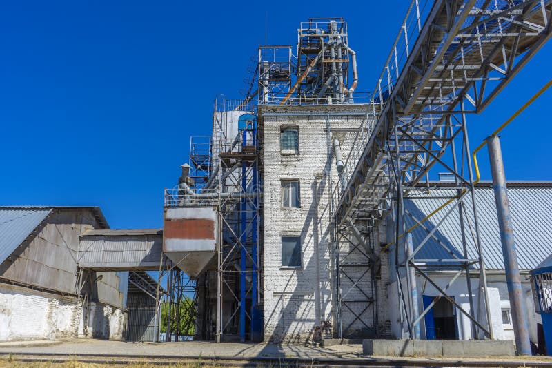 Structure of the Old Elevator and Granary. Complex for Storing Grain ...