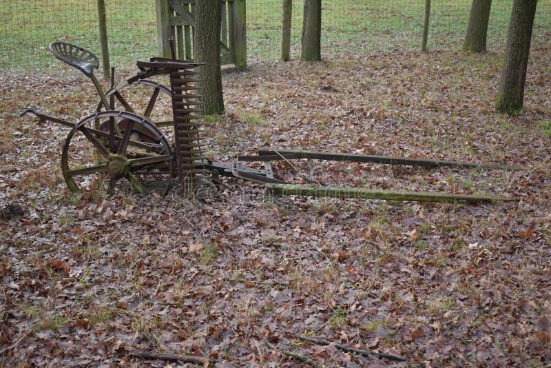 Old Farming Tools on the Ground Stock Image - Image of ground, object ...