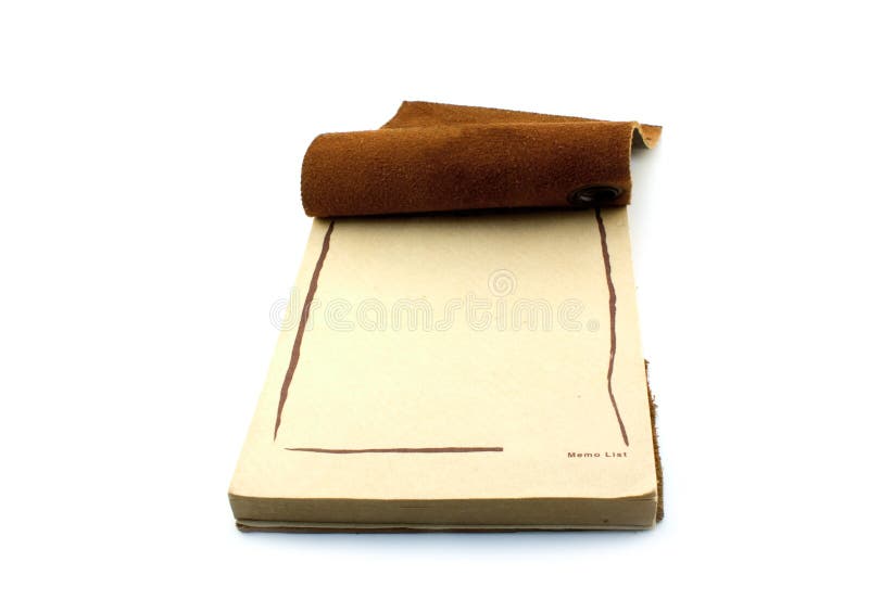 Leather notepad stock photo. Image of ancient, message - 12195110