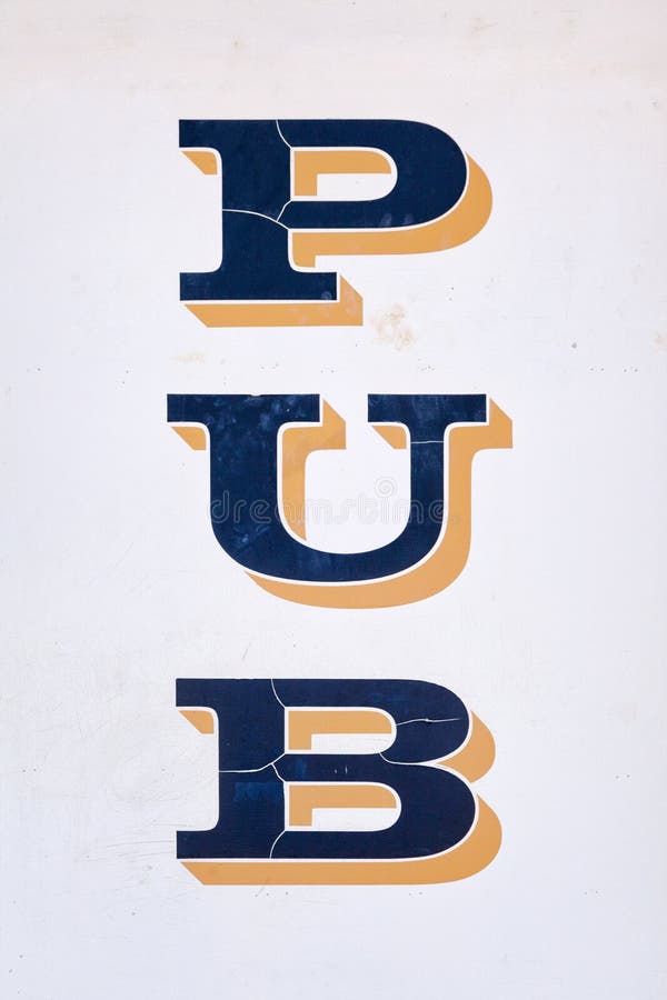 Old fashion pub lettering stock illustration. Illustration of vertical ...