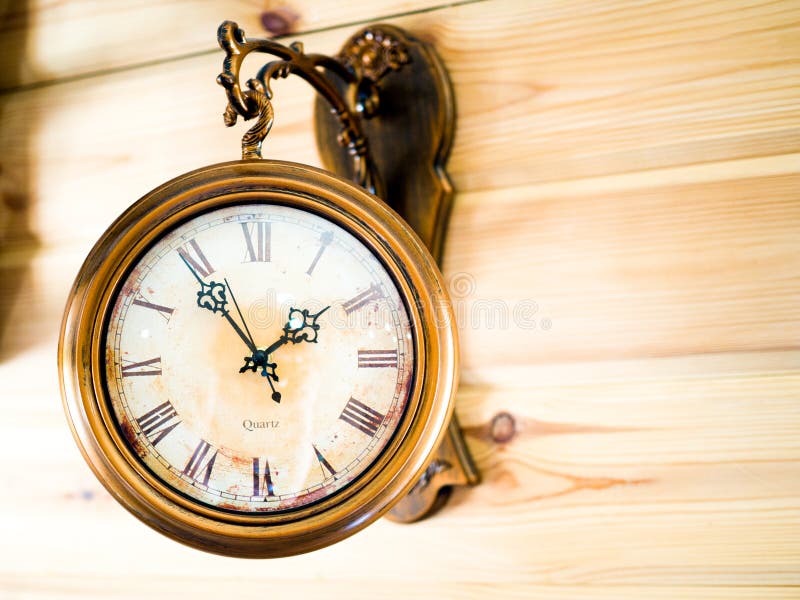 Old Fashion Metal Wall Clocks Stock Image - Image of texture, countdown ...