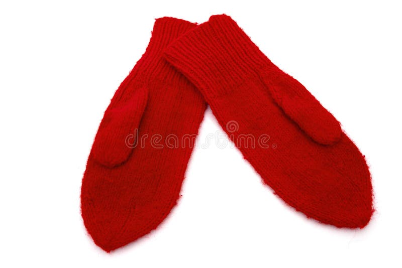 Old fashion red mittens stock image. Image of winter - 29574761