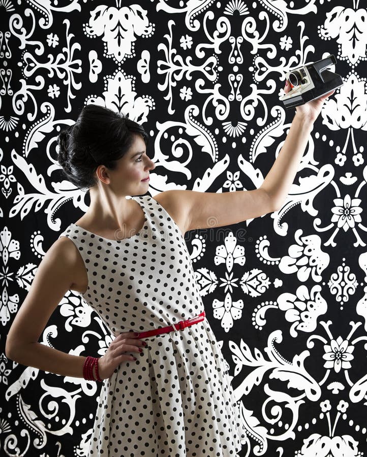 Old fashion self-portrait stock photo. Image of beautiful - 29518076