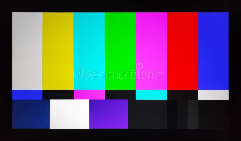Old fashion TV test screen stock illustration. Illustration of noise ...