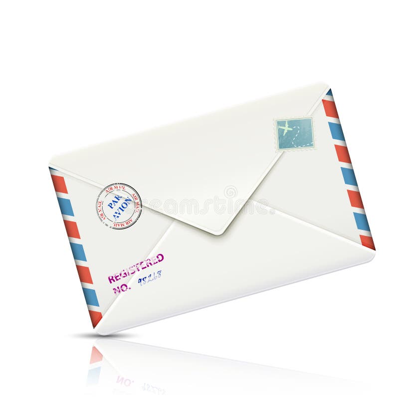 Old-fashioned Airmail Realistic Paper Envelope Stock Vector ... Old-fashioned Airmail Realistic Paper Envelope Stock Vector ...