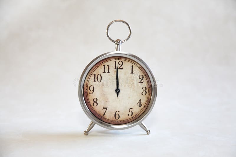 Alarm Clock at 12:00 stock photo. Image of clockwise - 272489902