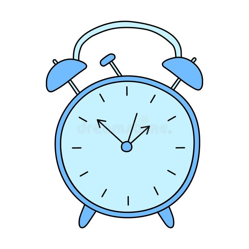Old Fashioned Alarm Clock, Back To School Concept, Doodle Style Vector ...