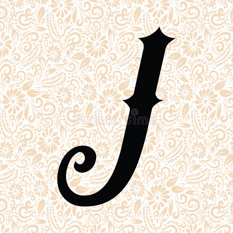 Old Fashioned Alphabet J UPPER , Black Alphabet Vector, Alphabet Vector ...