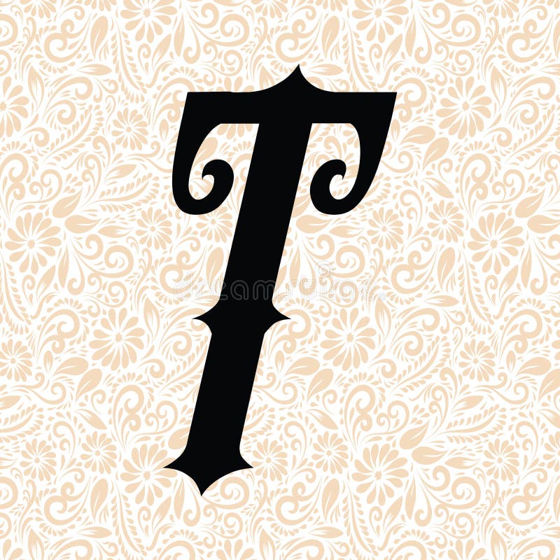 Old Fashioned Alphabet T LOWER , Black Alphabet Vector, Alphabet Vector ...