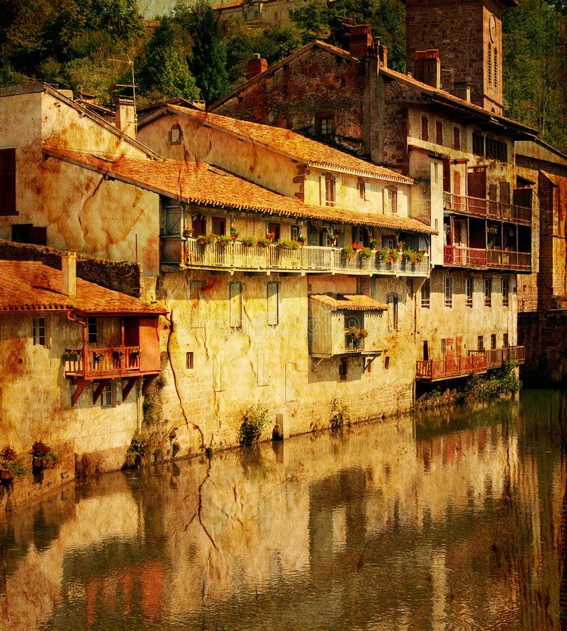 Old-fashioned Artistic Landscape Stock Photo - Image of aged, rough ...