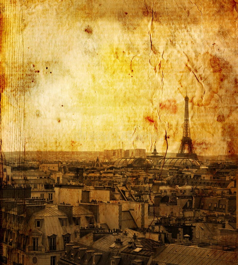 Old-fashioned Artistic Landscape Stock Image - Image of crumpled ...