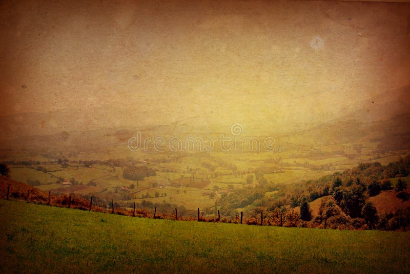 Old-fashioned Artistic Landscape Stock Image - Image of history ...