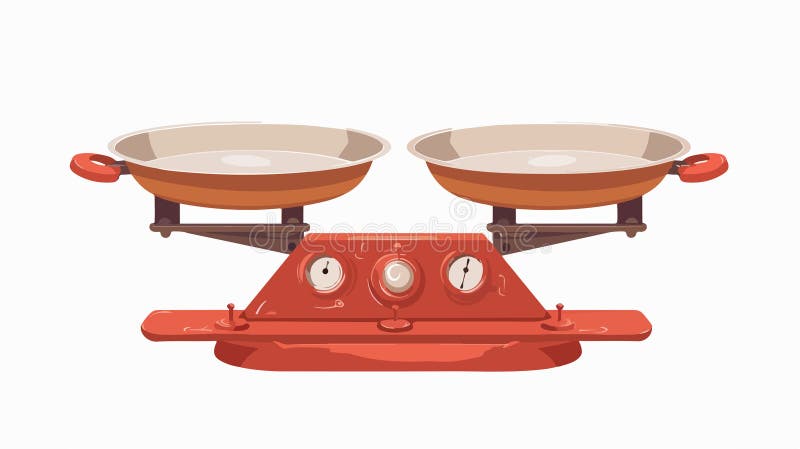 An Old-fashioned Balance Scale with Empty Pans Depicted in a Classic ...