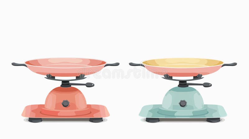 An Old-fashioned Balance Scale with Empty Pans Depicted in a Classic ...