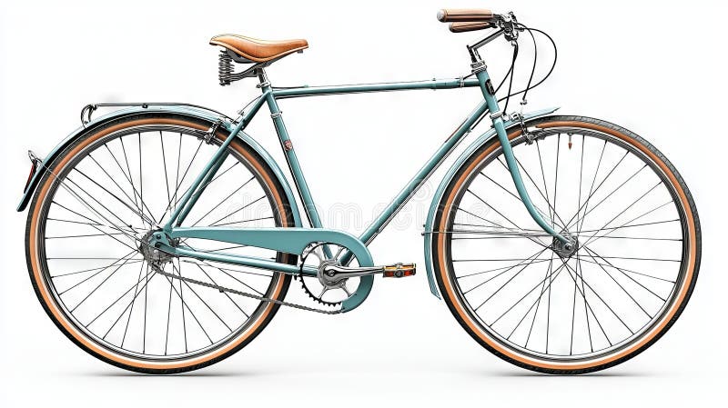 An Old-fashioned Bicycle, Set Against a White Backdrop, Created Using ...