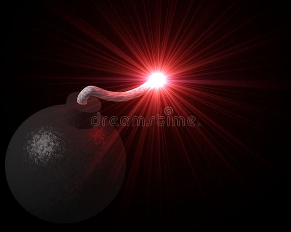 Old Fashioned Bomb stock illustration. Illustration of fire - 10799003