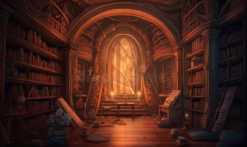 Old-fashioned Book Storage Featuring a Plethora of Cabinets and Shelves ...