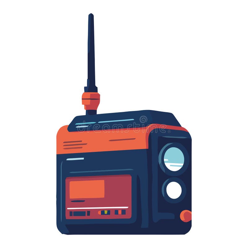 Old Fashioned Boom Box Symbolizes Outdated Technology Stock Vector ...