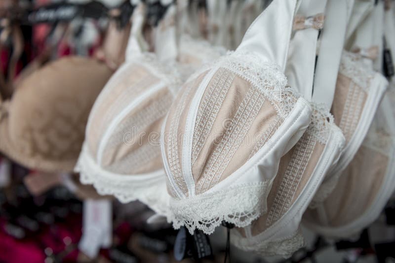 Side View Of Smiling Woman In Bra Stock Photo - Image of horizontal ...